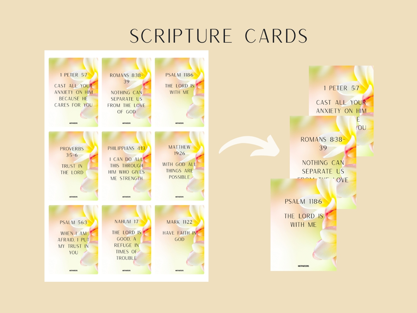 Faith Over Fear Scripture Cards — Printable Bible Verse Cards for ...